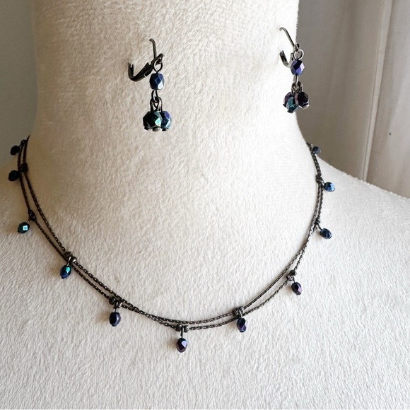 Dabby Reid | Jewelry | Dabby Reid Dark Crystal Bead Choker Necklace ...